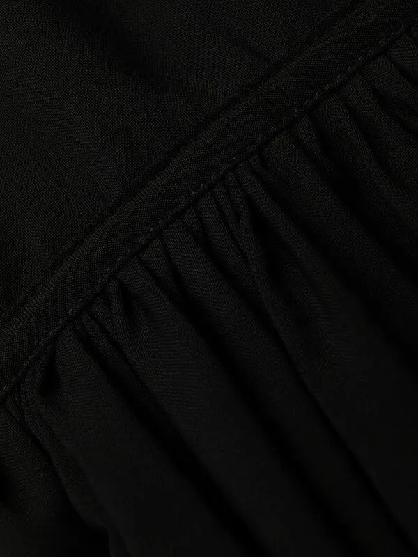 MSGM Long-sleeve Wrap Dress With Tie Cuffs