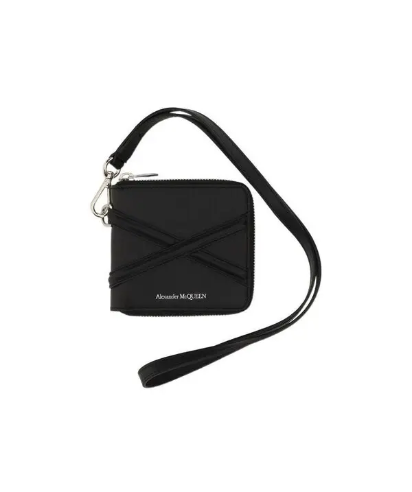 Alexander McQueen Logo Printed Bi-fold Wallet - Black