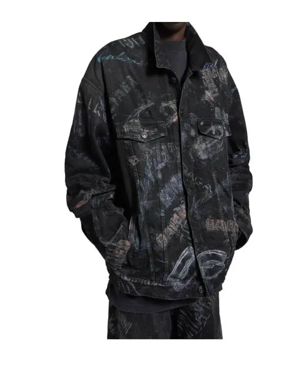 Balenciaga Oversized Button-up Jacket With Engraved Flex Buttons - Black