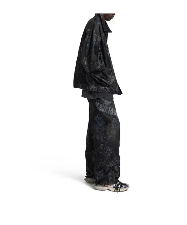 Balenciaga Oversized Button-up Jacket With Engraved Flex Buttons - Black