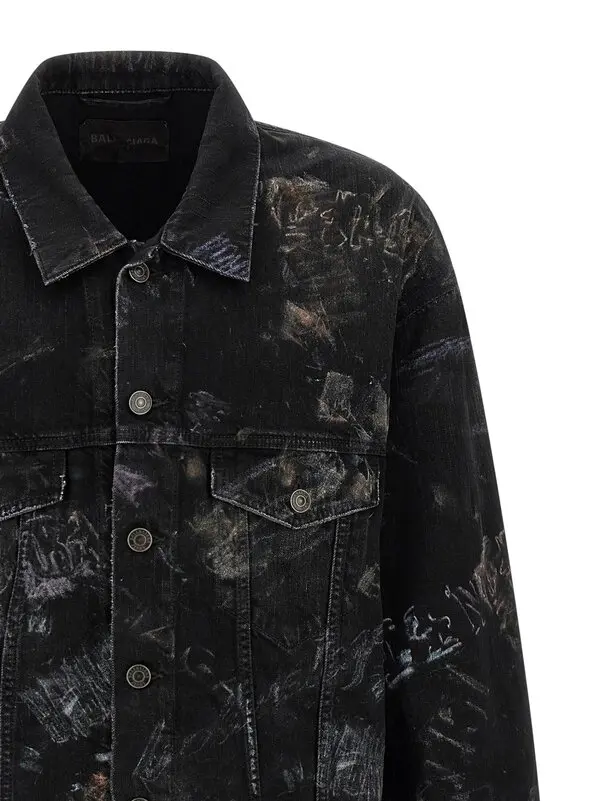 Balenciaga Oversized Button-up Jacket With Engraved Flex Buttons