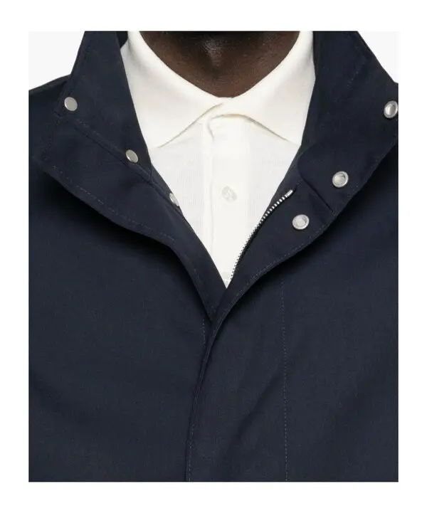 LARDINI Elasticated-hem Bomber Jacket - Blue