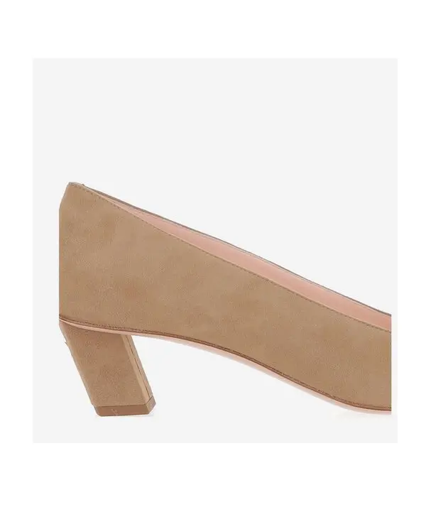 ROGER VIVIER Square-toe Slip-on Pumps With Square Buckle