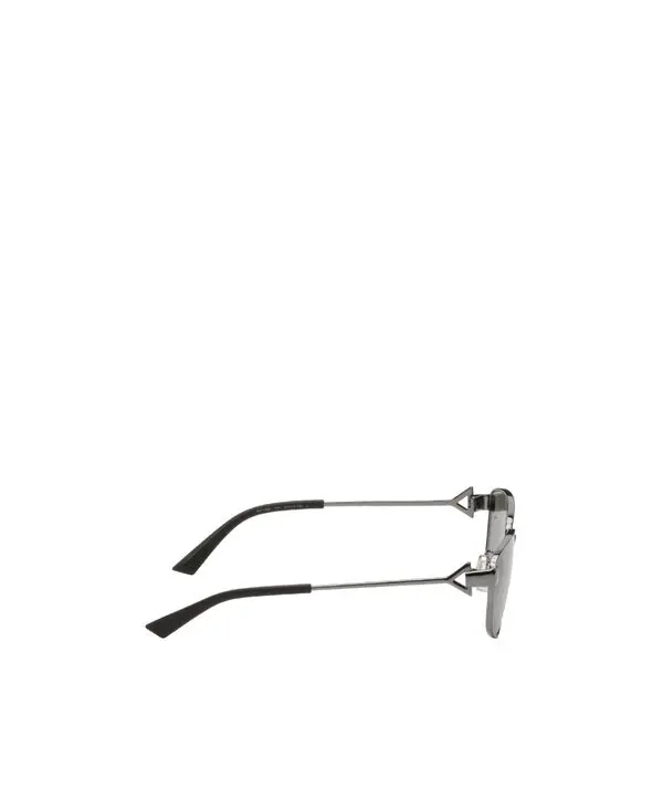 Bottega Veneta Rectangular Metal Frame Sunglasses