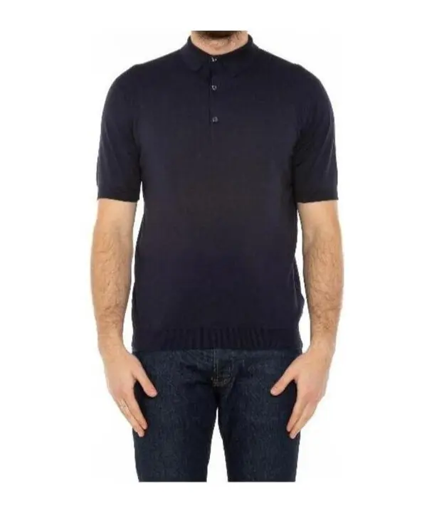 John Smedley Adrian Fine Knit Polo Shirt - Black