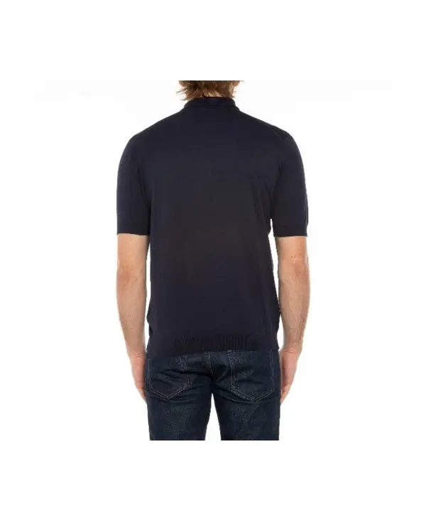 John Smedley Adrian Fine Knit Polo Shirt - Black