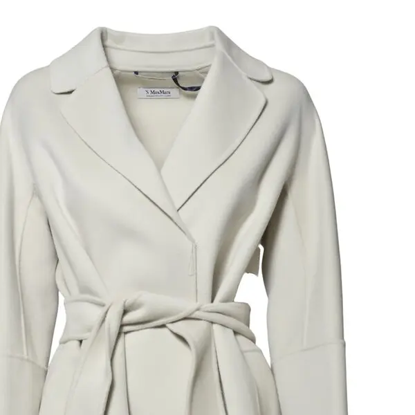 Max Mara Arona Belted Long-sleeved Coat - Ivory