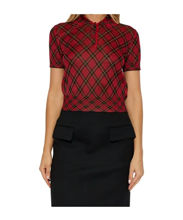 Alexander McQueen Checked Short-sleeve Polo Shirt