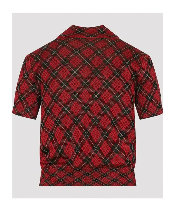 Alexander McQueen Checked Short-sleeve Polo Shirt