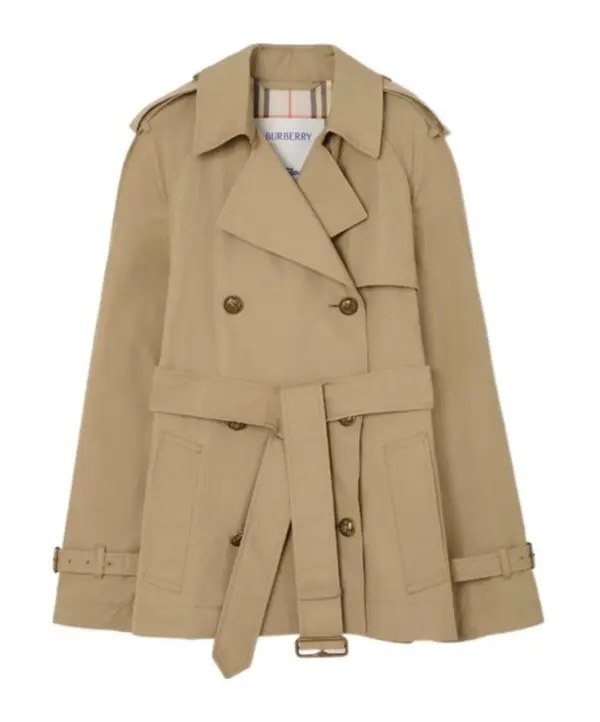 Burberry Short Lightweight Belgravia Trench Coat - Sparrow Beige