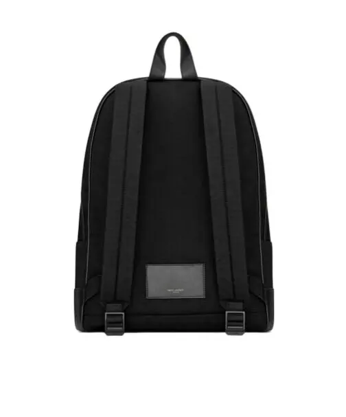 Saint Laurent City Backpack In Nylon Canvas And Leather
