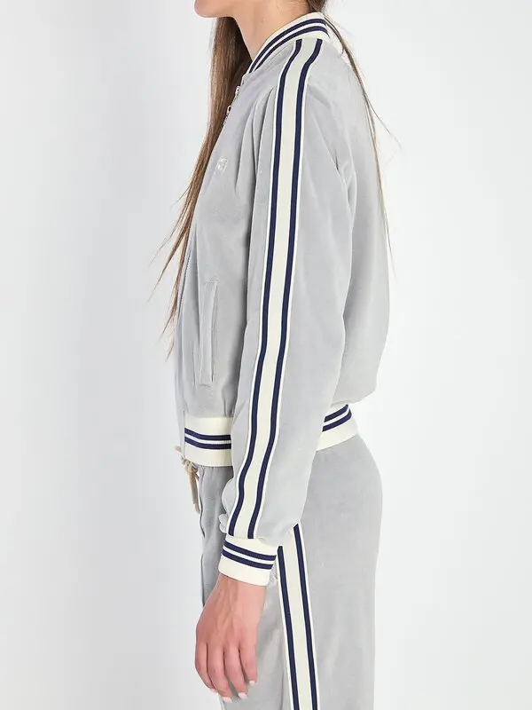 Celine Teddy Track Jacket In Velvet Jersey