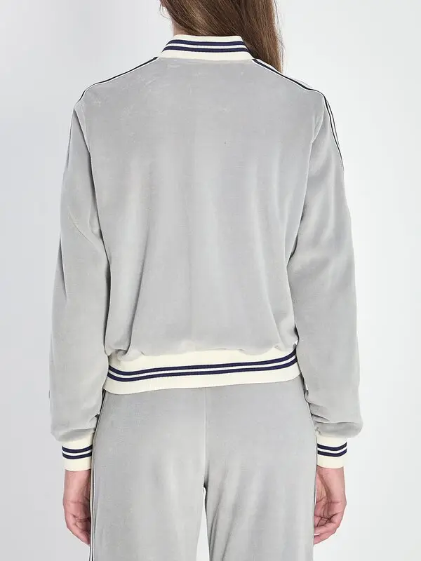 Celine Teddy Track Jacket In Velvet Jersey