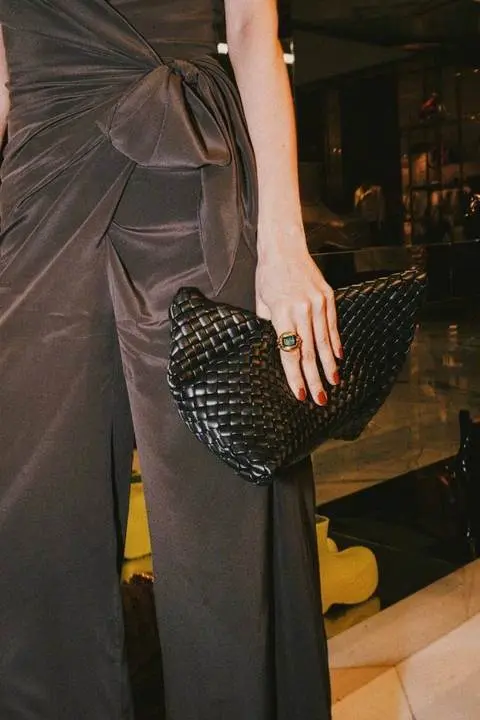 Bottega Veneta Woven Clutch Bag - Black