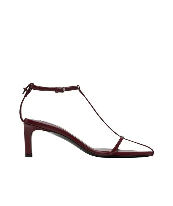 JIL SANDER Buckled High-heeled Sandals - Chili Red