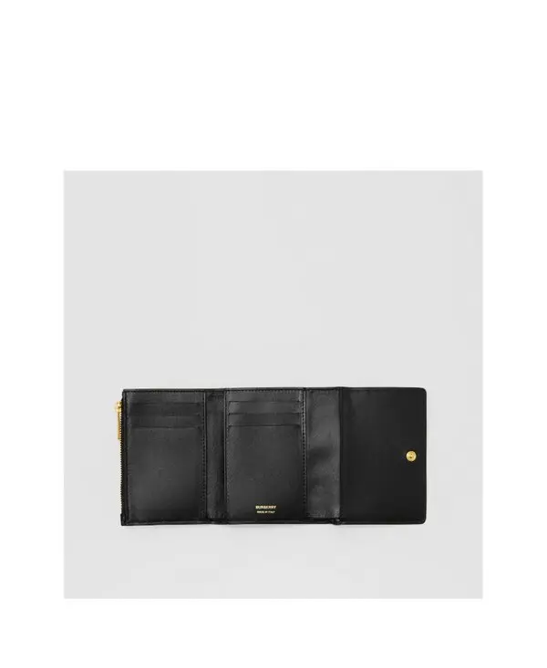 Burberry Logo Plaque Quilted Wallet