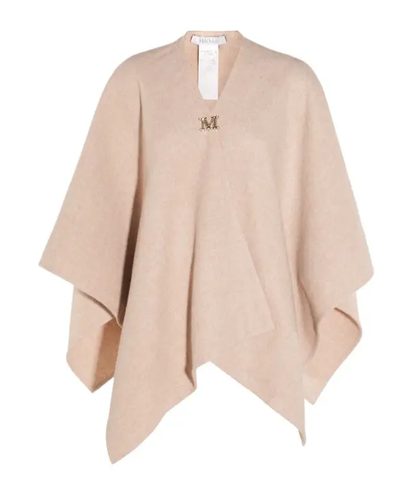 Max Mara Serra Logo Patch Cape - No