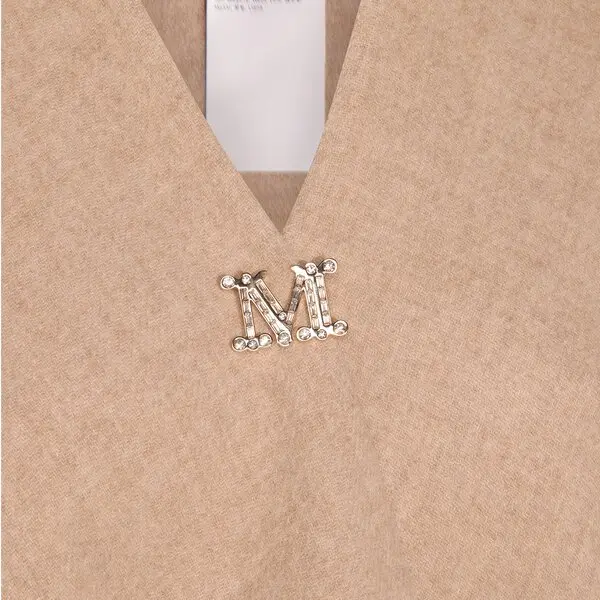 Max Mara Serra Logo Patch Cape