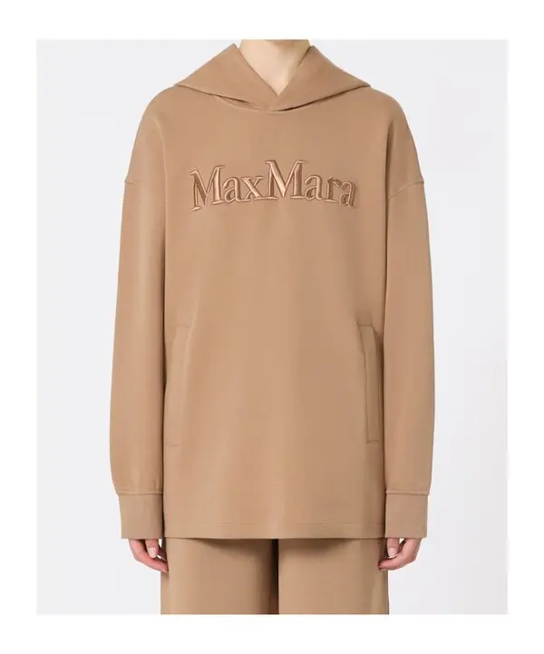 Max Mara Logo Embroidered Relaxed Hoodie