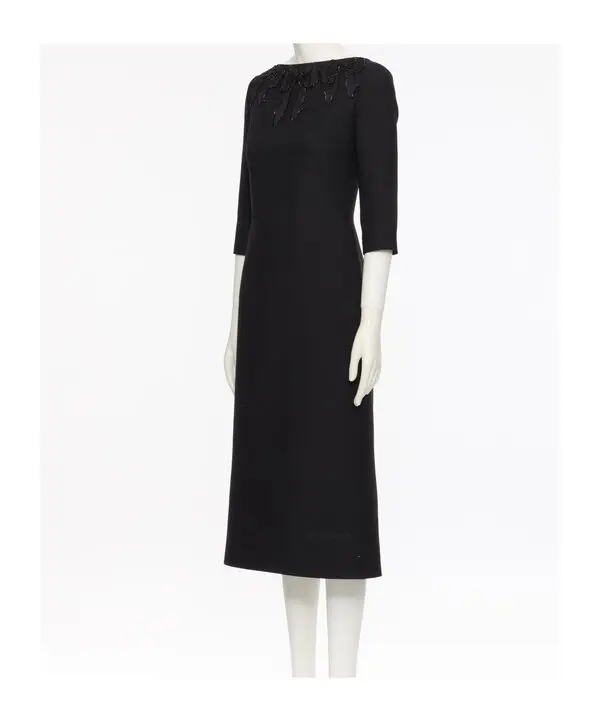 Valentino Garavani Bow Detailed Boat Neck Dress
