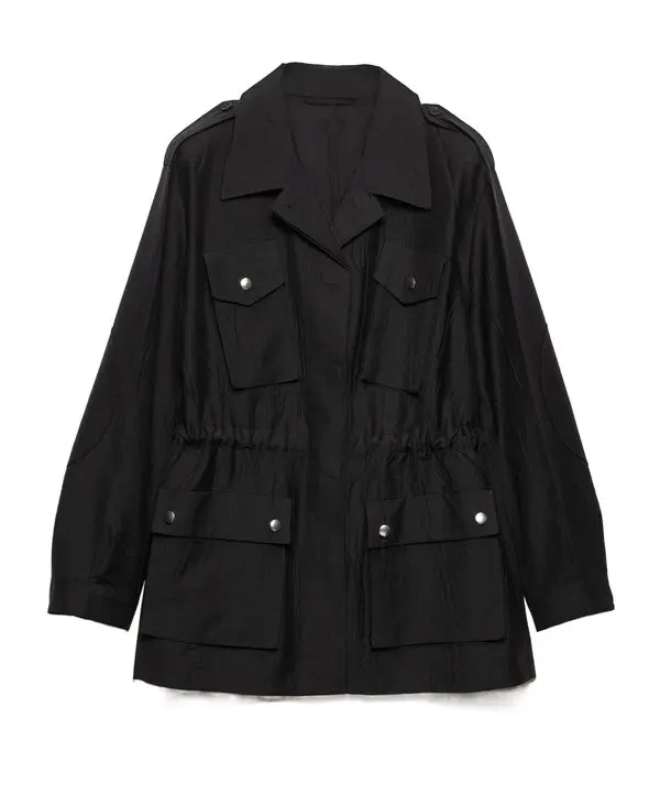 Prada Drawstring Utility Jacket - Grey