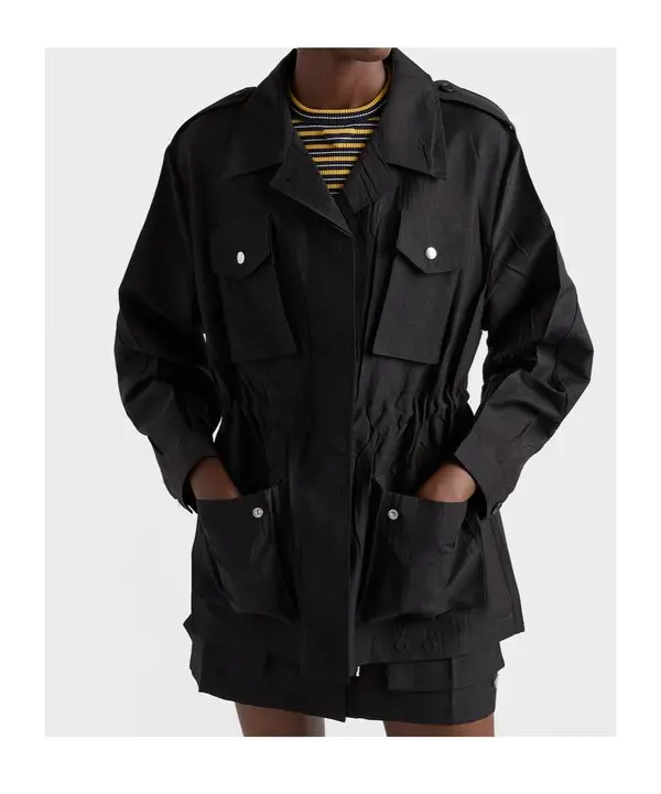 Prada Drawstring Utility Jacket - Grey