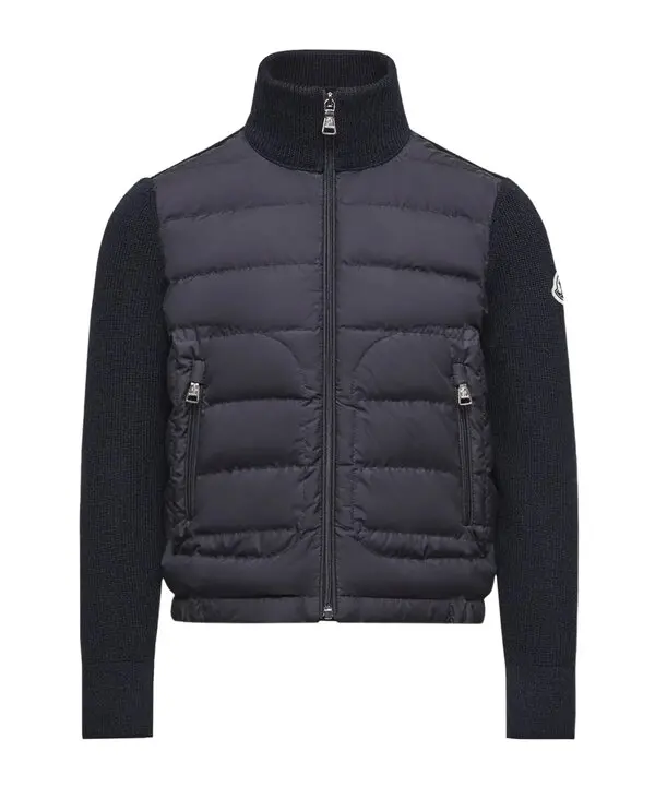 Moncler Logo Patch Padded Zip-up Cardigan