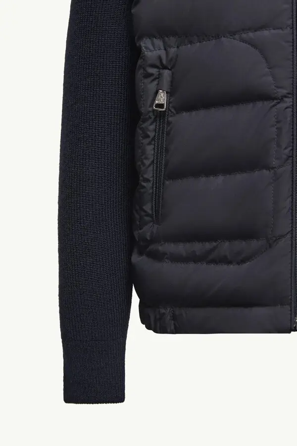 Moncler Logo Patch Padded Zip-up Cardigan