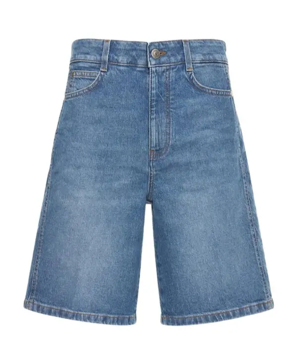 Stella McCartney Logo Denim Shorts