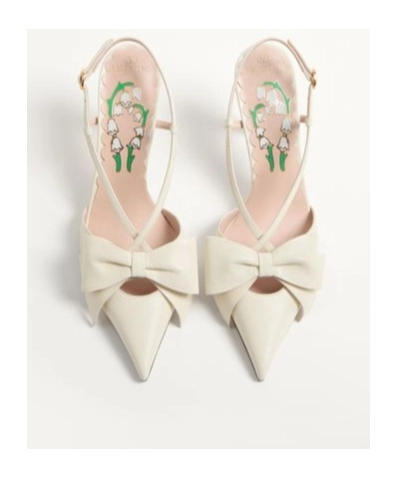 Valentino Garavani Bow Detail Pointed Toe Slingback Pumps
