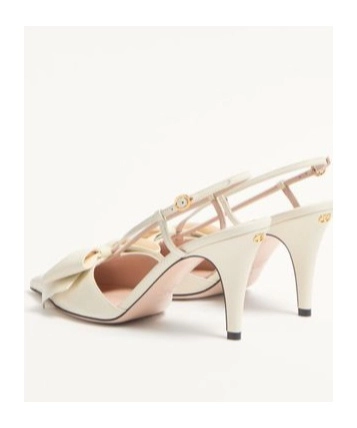 Valentino Garavani Bow Detail Pointed Toe Slingback Pumps