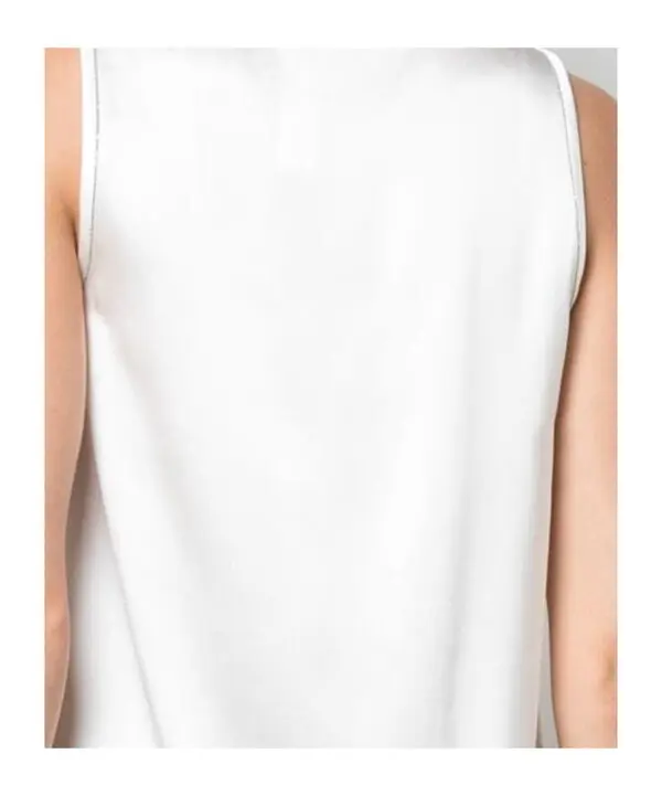 Brunello Cucinelli Embellished Satin Tank Top - White