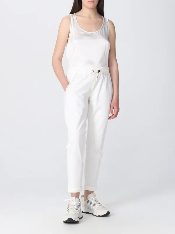Brunello Cucinelli Embellished Satin Tank Top - White