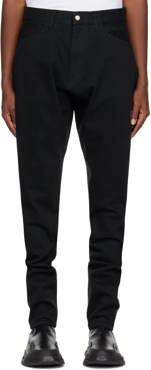 Moncler X Fragment Hiroshi Fujiwara Logo Embroidered Denim Pants