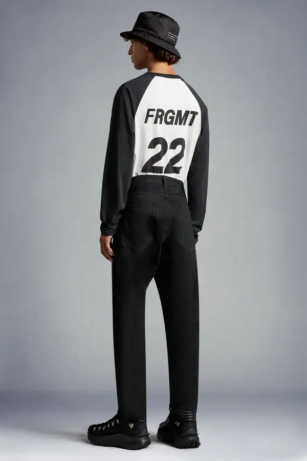 Moncler X Fragment Hiroshi Fujiwara Logo Embroidered Denim Pants