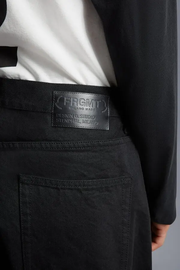 Moncler X Fragment Hiroshi Fujiwara Logo Embroidered Denim Pants