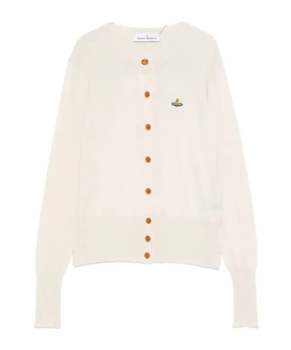 VIVIENNE WESTWOOD Logo Embroidered Buttoned Cardigan - No