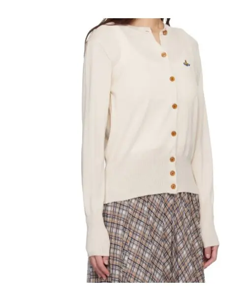 VIVIENNE WESTWOOD Logo Embroidered Buttoned Cardigan