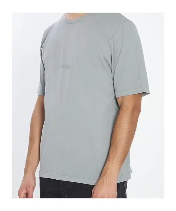 Saint Laurent Logo Embroidered Crewneck T-shirt