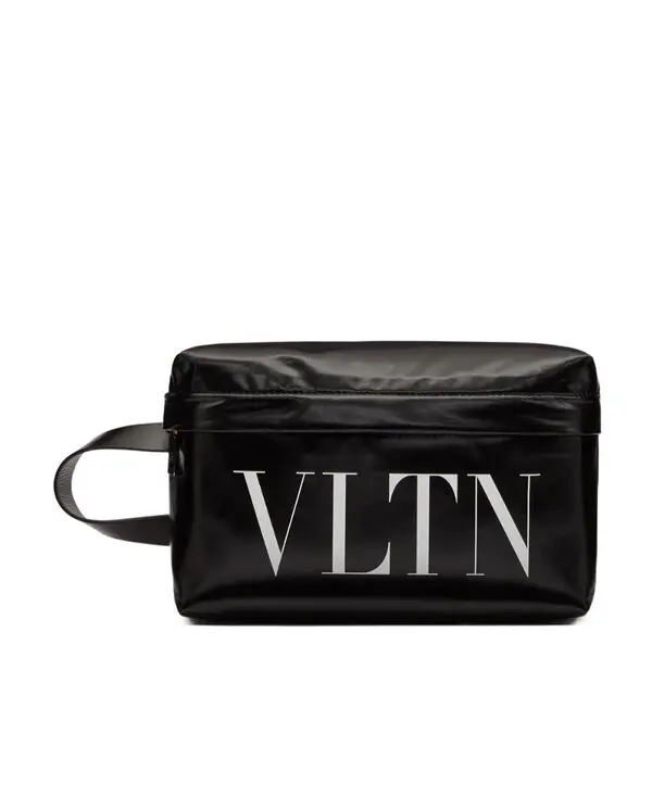 Valentino Garavani Logo-print Detail Wash Bag - Black