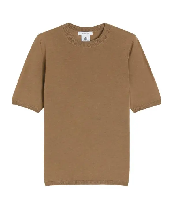 Max Mara Gerico Short-sleeved Knitted Jumper - Hazelnut Brown