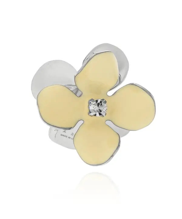 Marni Embellished Floral Motif Earrings - Yellow
