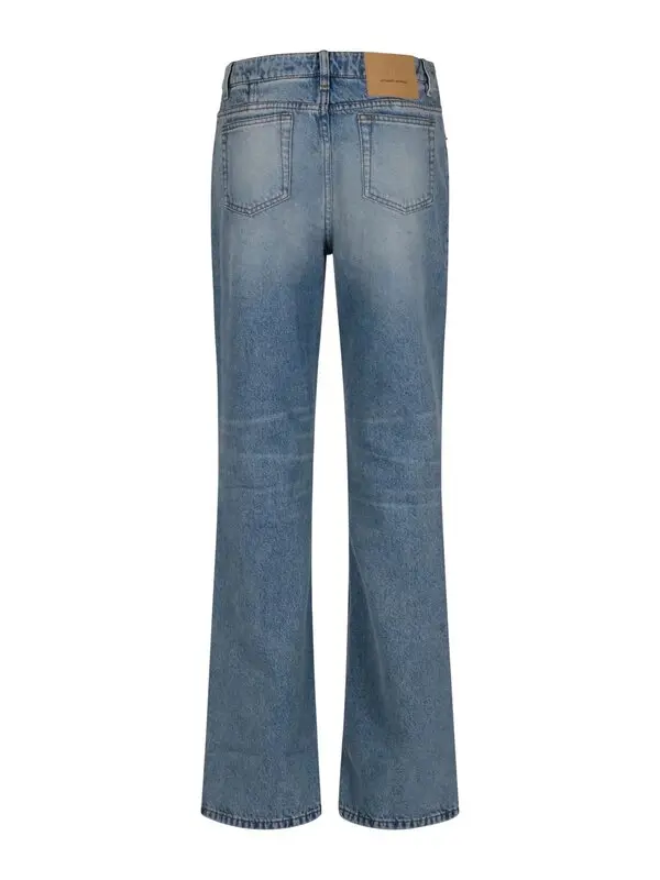 Ami Logo Patch Jeans - Blue