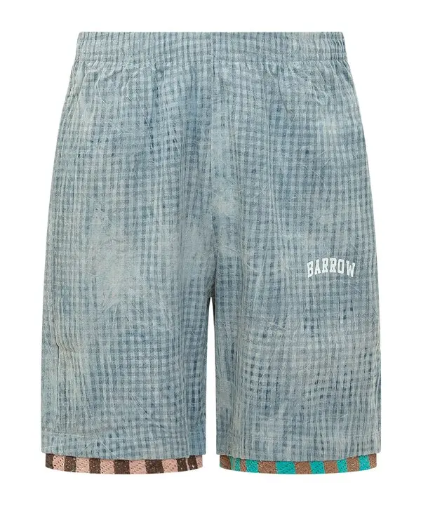 BARROW Elasticated Waistband Checked Shorts