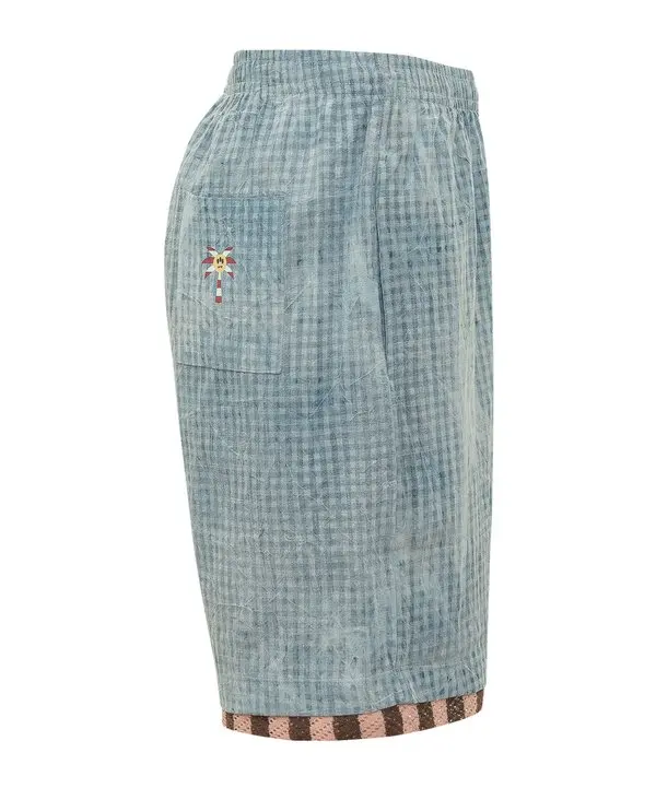 BARROW Elasticated Waistband Checked Shorts