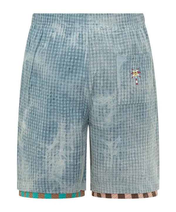 BARROW Elasticated Waistband Checked Shorts