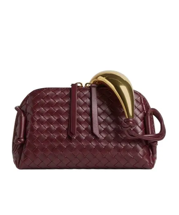 Bottega Veneta Concert Pouch Handle Bag - Barolo