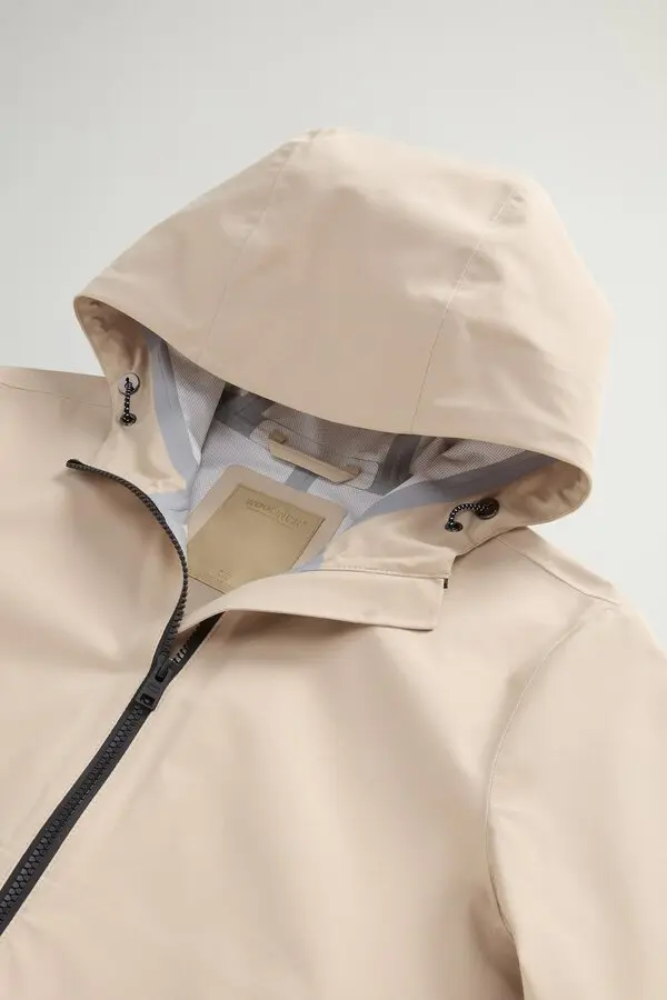 Woolrich Hooded Zip-up Jacket - White Pepper
