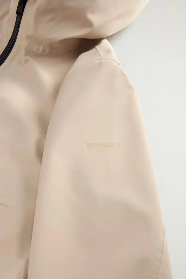 Woolrich Hooded Zip-up Jacket - White Pepper