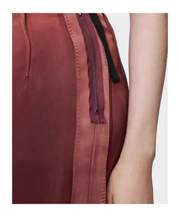 MAISON MARGIELA Satin Midi Skirt - Bordeaux